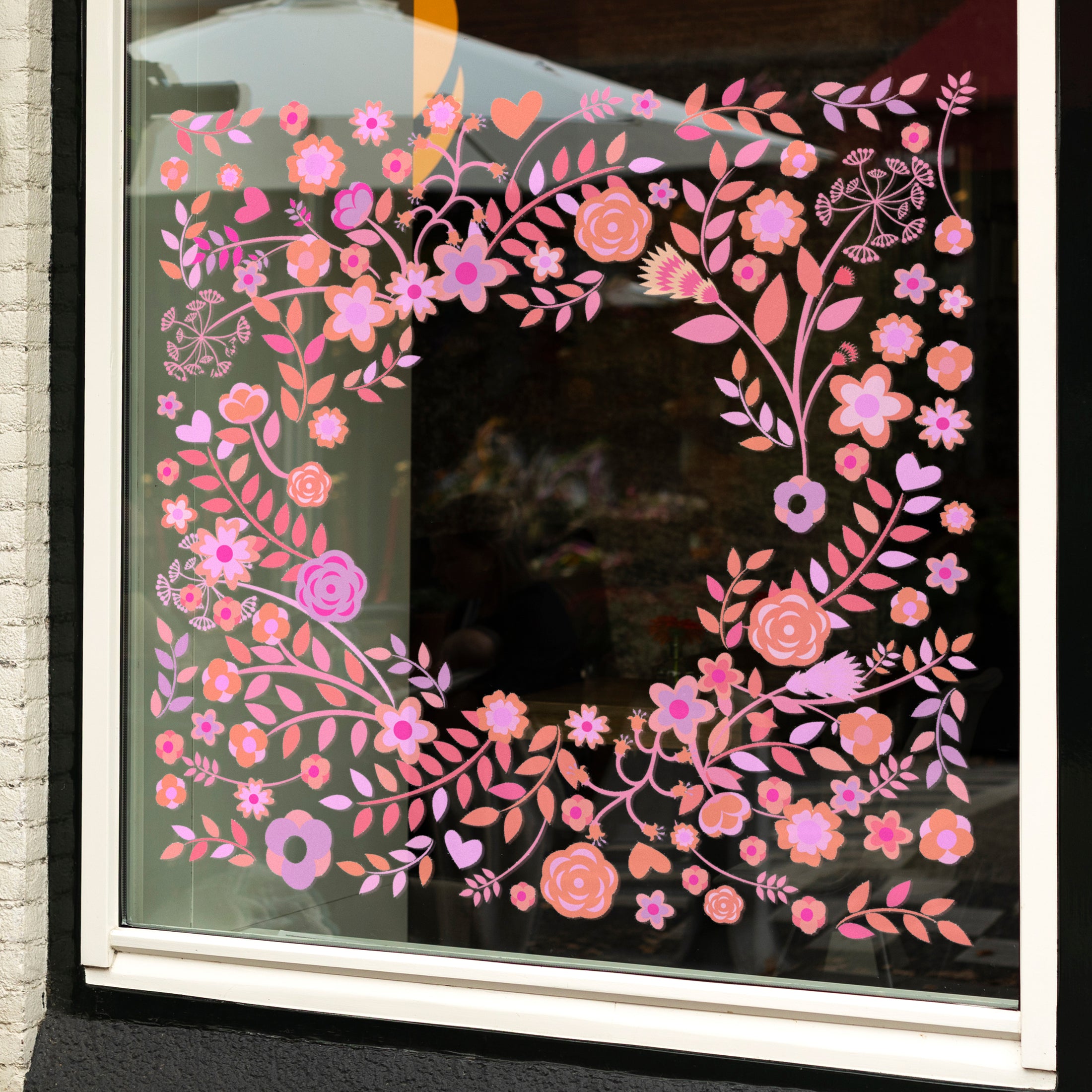 Spring Floral Border Retail Window Vinyl – Nutmeg Studio