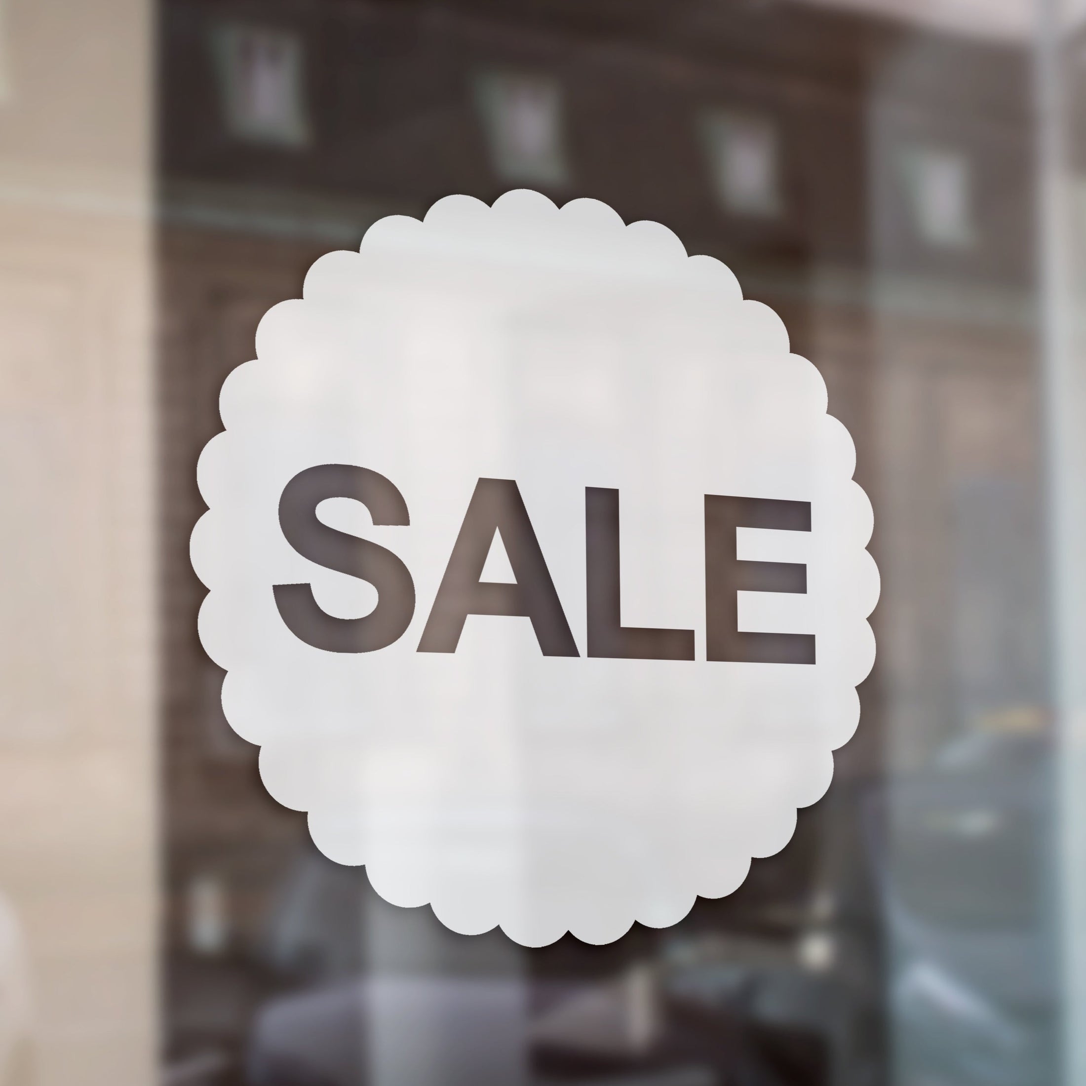 Scallop Circle Sale Retail Shop Window Sticker Vinyl – Nutmeg Studio
