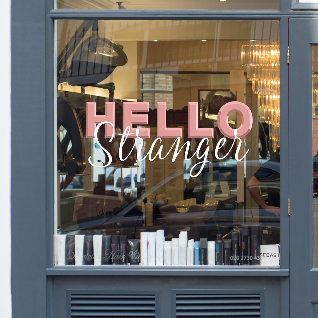 Hello Stranger Coronavirus Retail Graphic Shop Window Vinyl Sticker ...
