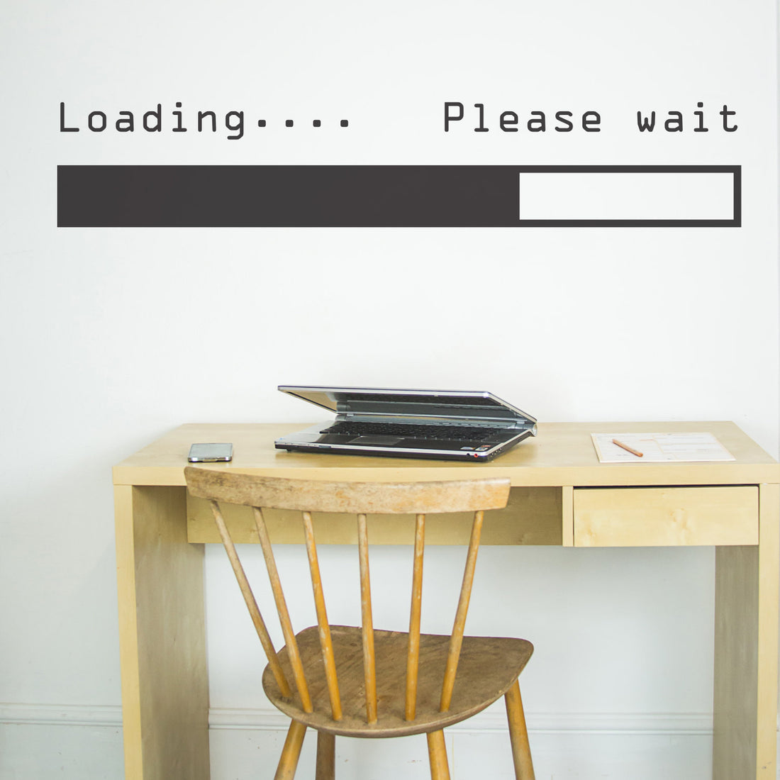 Loading please wait wall sticker – Nutmeg Studio